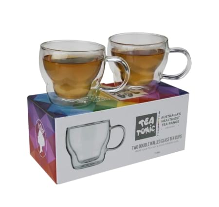 Double walled Glass Tea Cups (2 pack) – Thegoodlifestoreyork